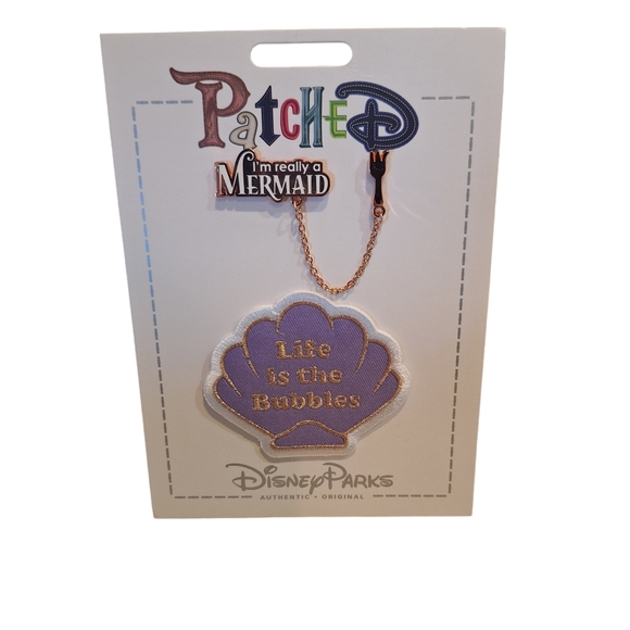 Disney | Other | Disney Parks Patched The Little Mermaid Themed Pin ...